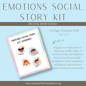 Emotions Social Story Kit Printable | Feelings Flashcards | Emotion ...