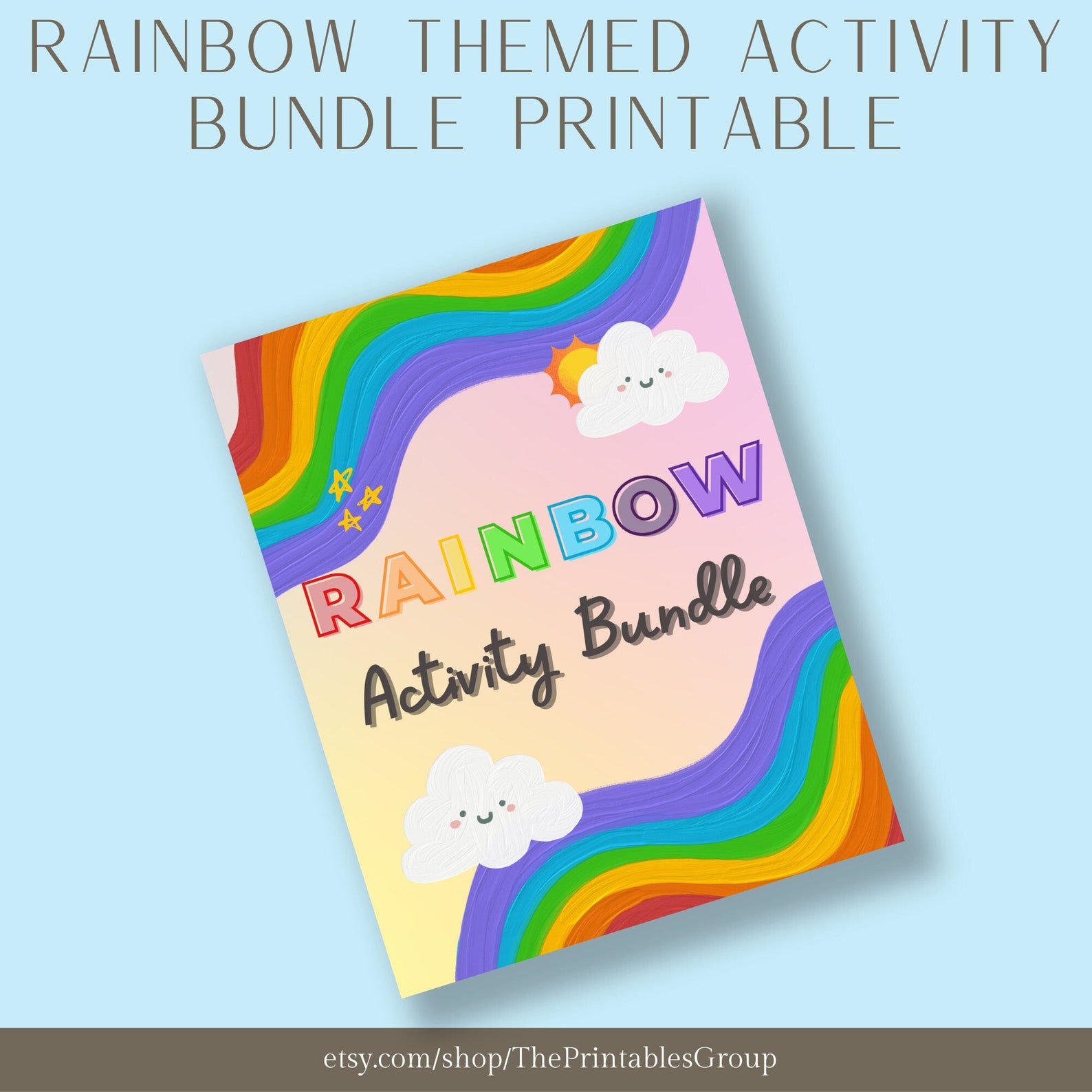 Rainbow Themed Activity Bundle Printable | 15 Fun Puzzles & Games ...