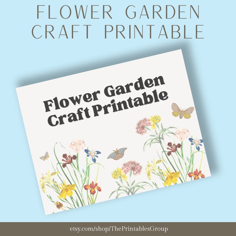 Flower Garden Craft Printable | Flowers, Pots and Fence Coloring Pages ...