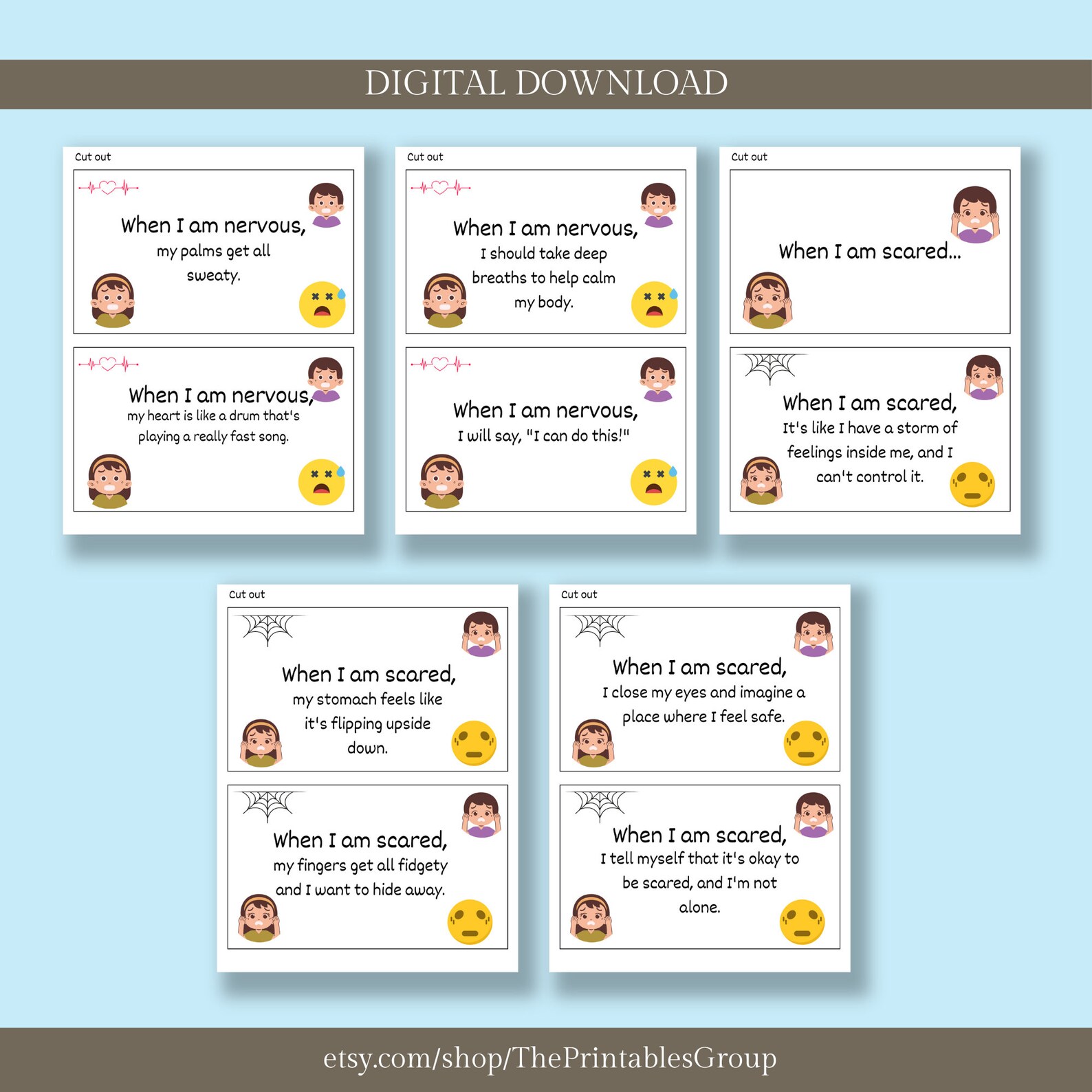 Emotions Social Story Kit Printable Feelings Flashcards - Etsy