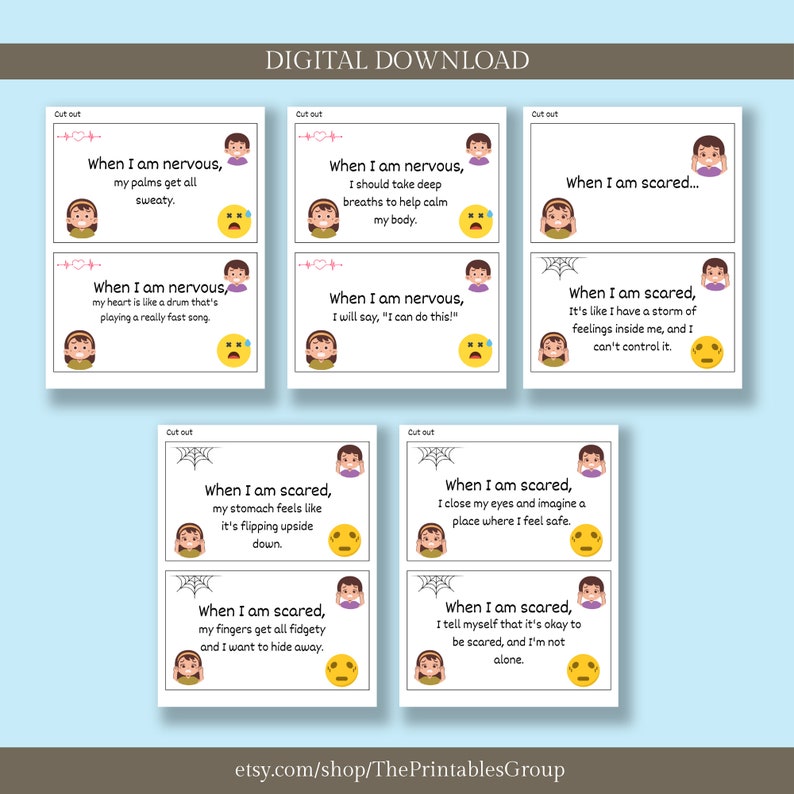 Emotions Social Story Kit Printable Feelings Flashcards - Etsy