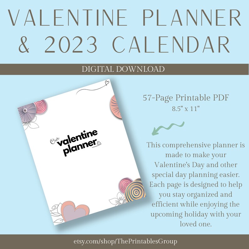 Ultimate Valentine Planner Printable | Anniversary Date Planner, 2023 ...