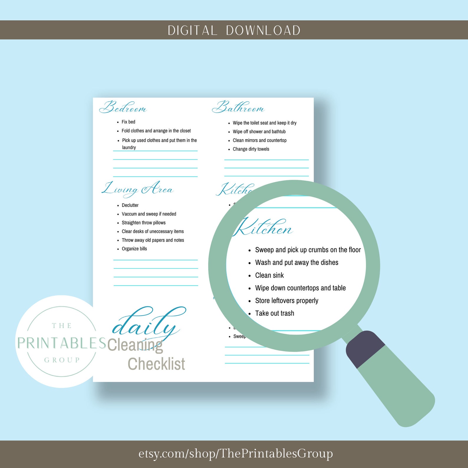 Deep Cleaning Checklist Printable | Home Cleaning Schedule Guide ...