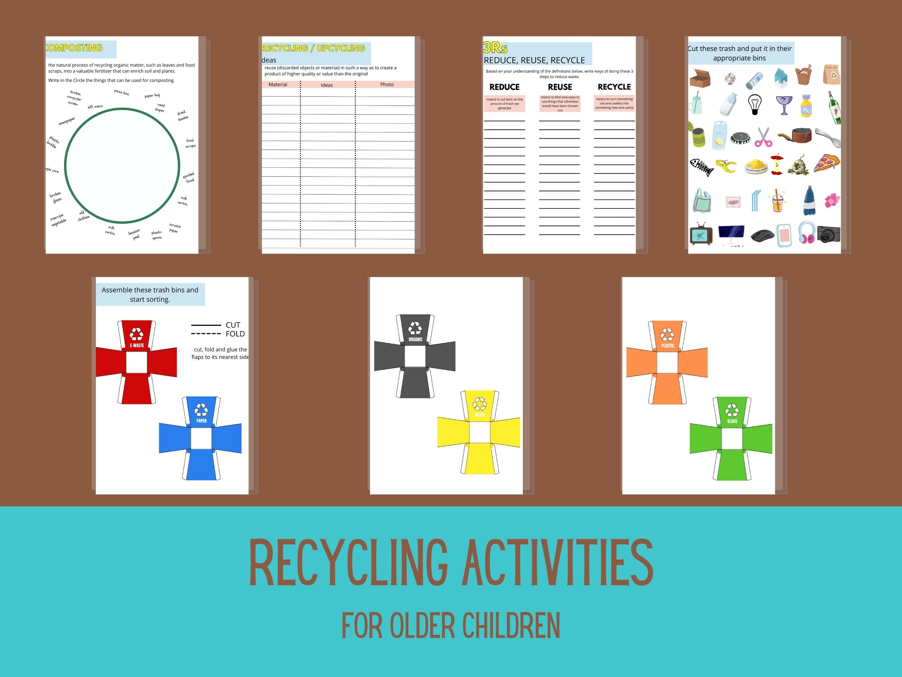 Recycling Printable Activities Recycling Game for Kids Earth Day ...