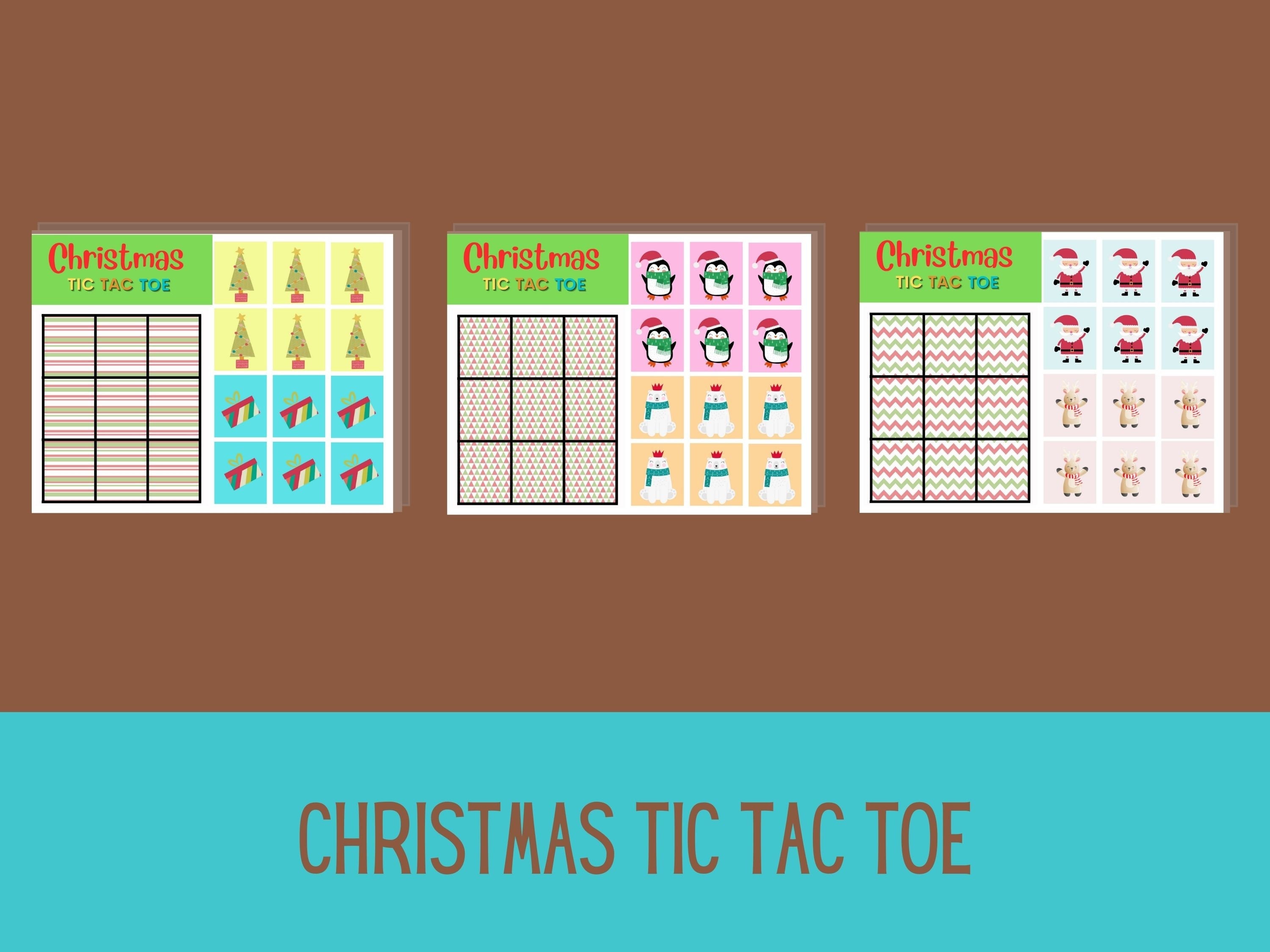 Christmas Tic Tac Toe | Christmas Game for Kids | Printable Holiday ...