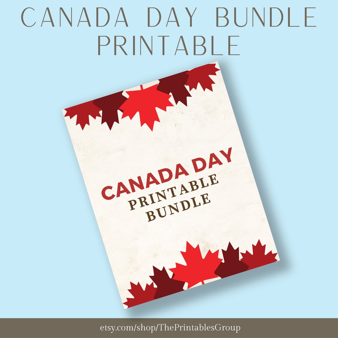 Canada Day Games Bundle Printable | Canada Day Party Activities | Fun ...