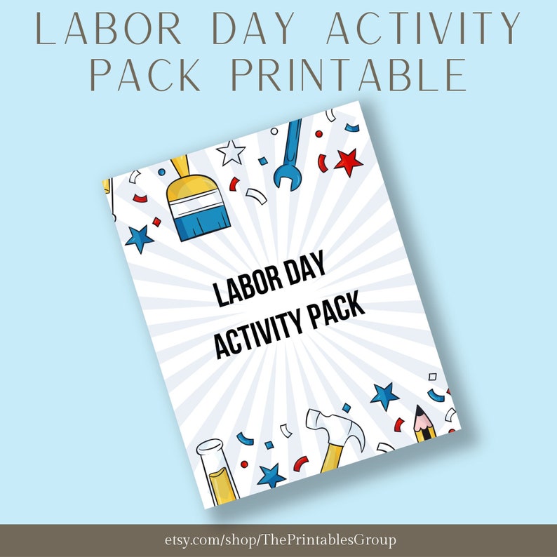 Labor Day Activity Pack Printable, Labor Day Printable Activities ...