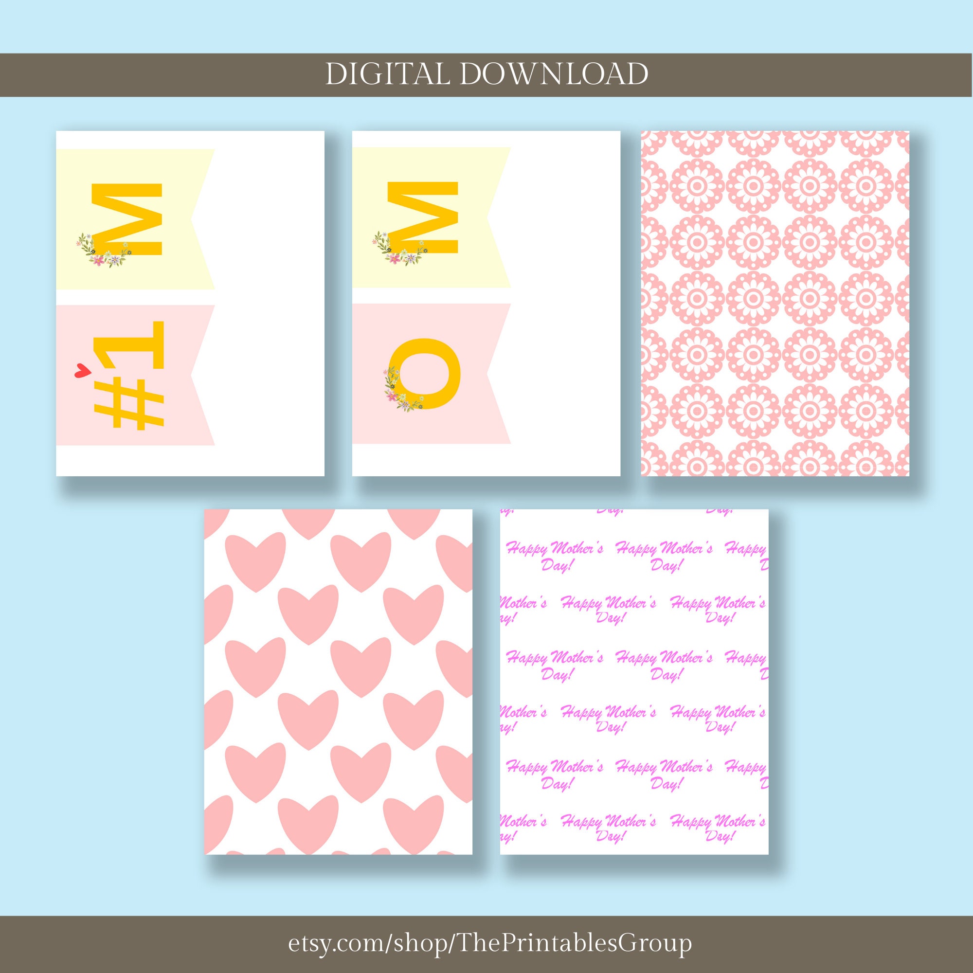 Mother's Day Breakfast in Bed Kit Printable Mothers Day Celebration ...