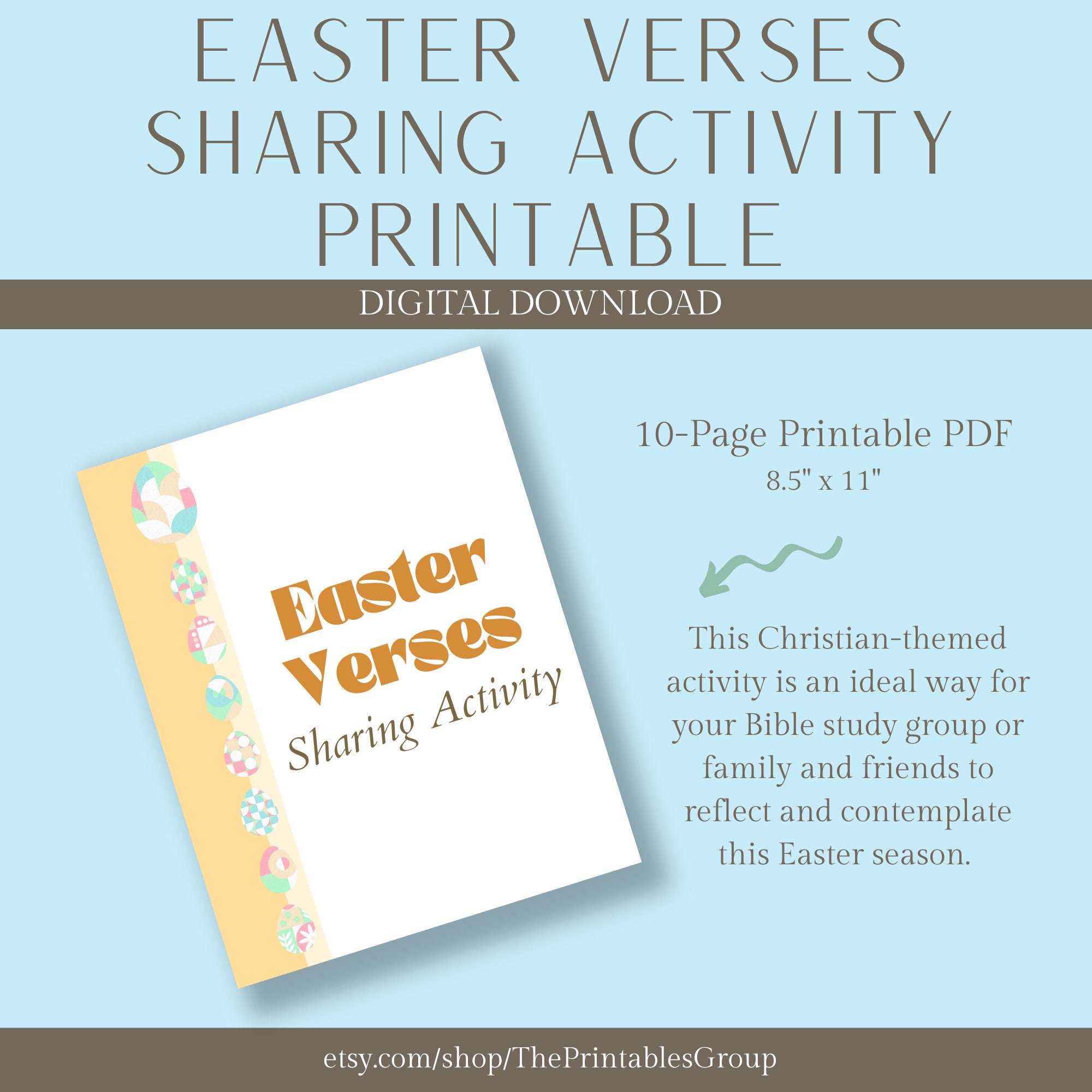 Easter Verses Sharing Activity Printable | Religious Themed Activity ...