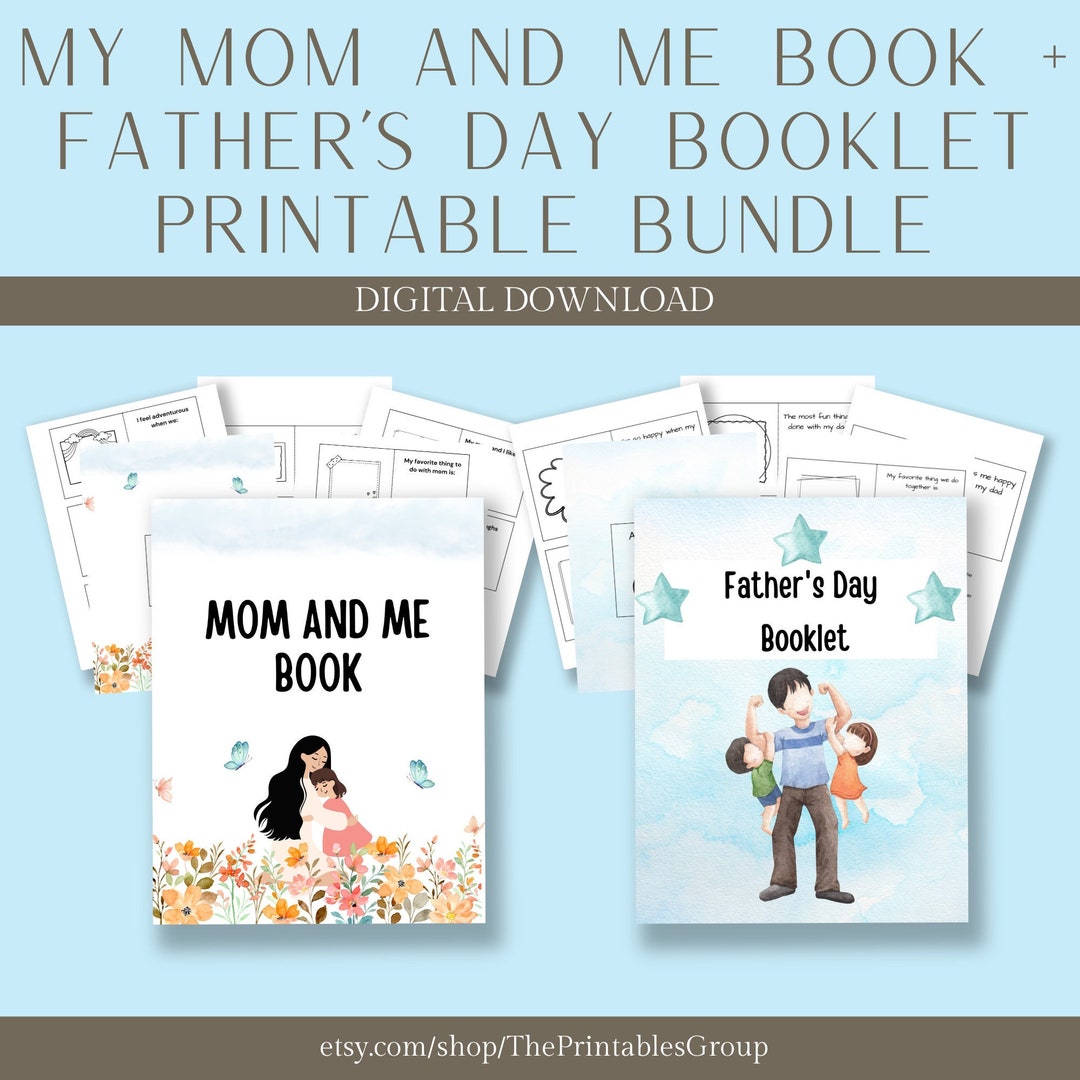 My Mom and Me Book and Father’s Day Booklet Printable Bundle | About My ...