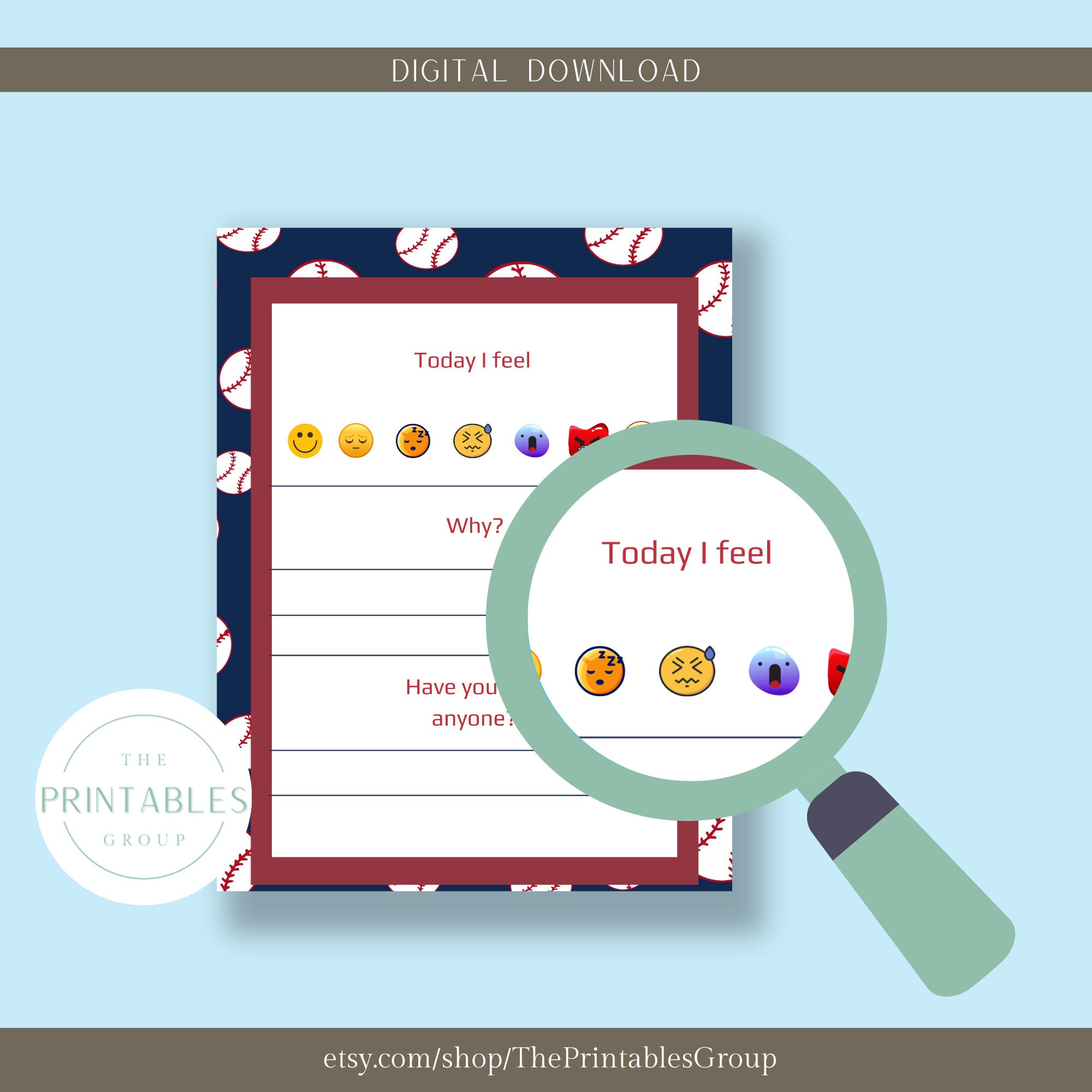 Kids Baseball Journal Printable | Sports Planner for Child Athletes ...