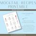 Mocktail Recipes Printable | Cocktail Alternatives Recipe Instructions ...