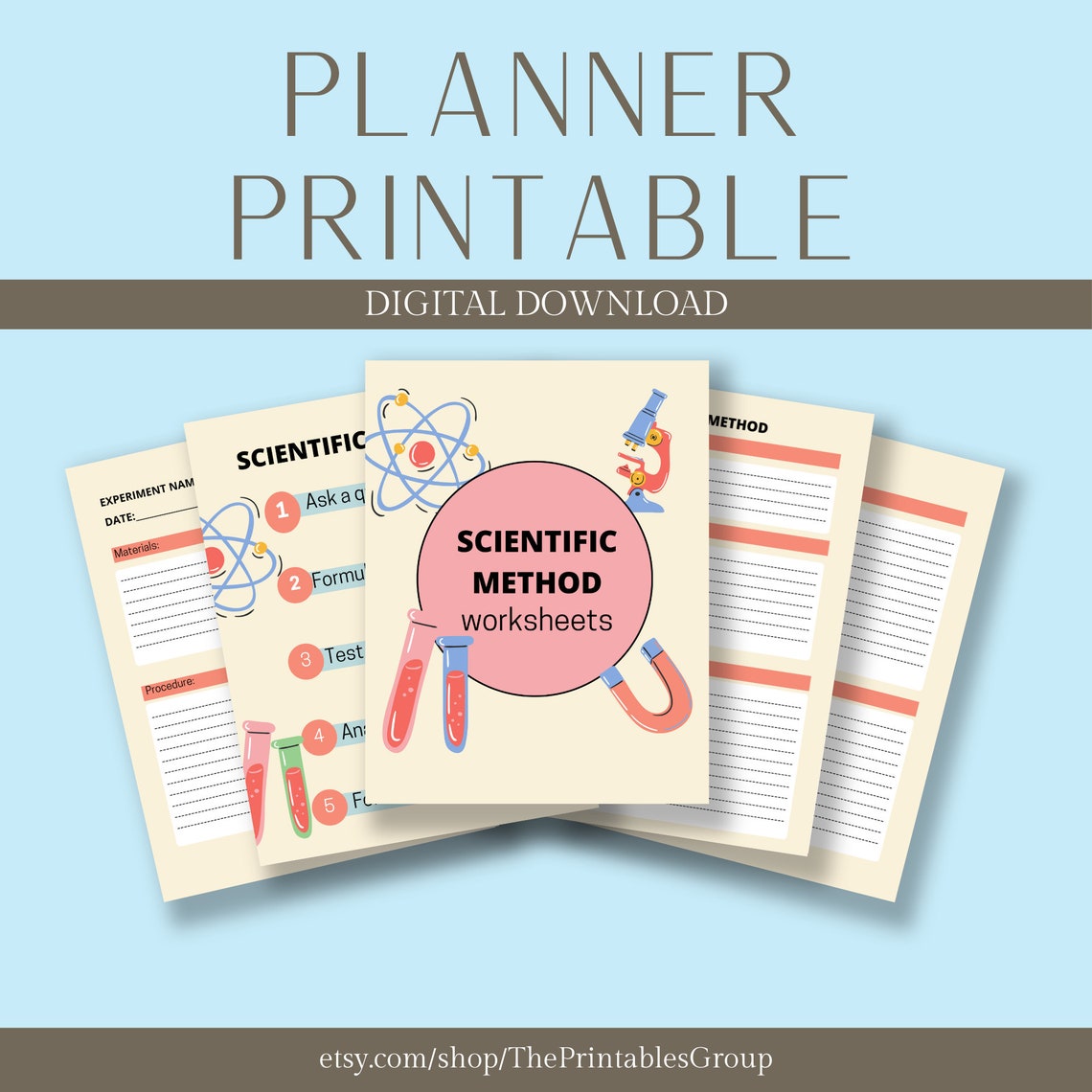 Scientific Method Worksheets Printable, Scientific Method Unit Study ...