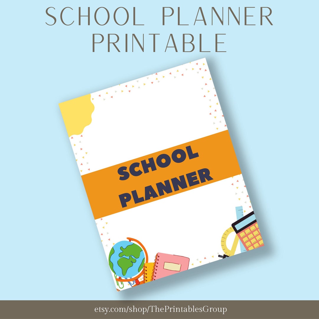 School Planner Printable, School Organization Journal, Student Planner ...
