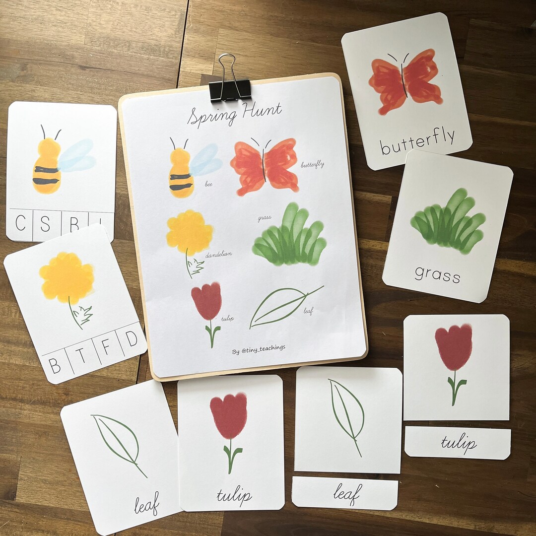 Spring Scavenger Hunt Preschool Literacy Bundle - Etsy