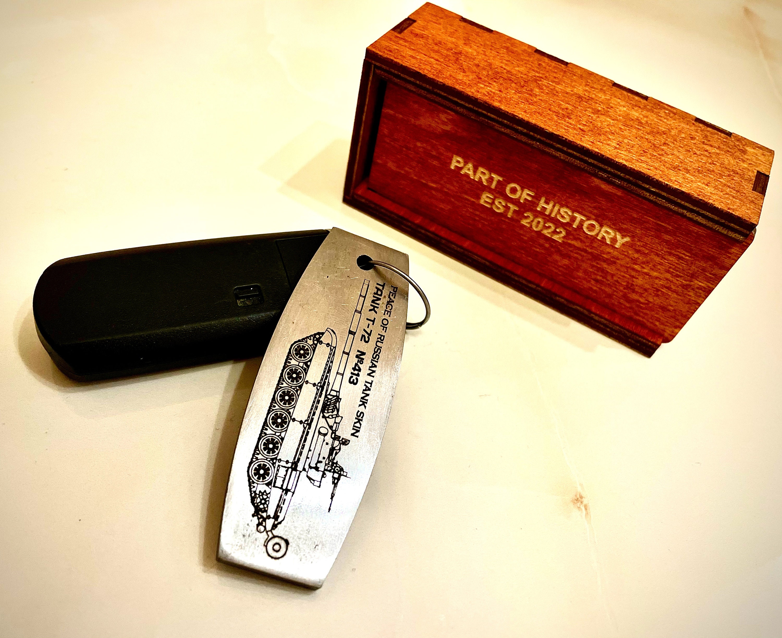 Unique Keychain Made From Piece of Tank, Ukrainian Armor Keychain ...