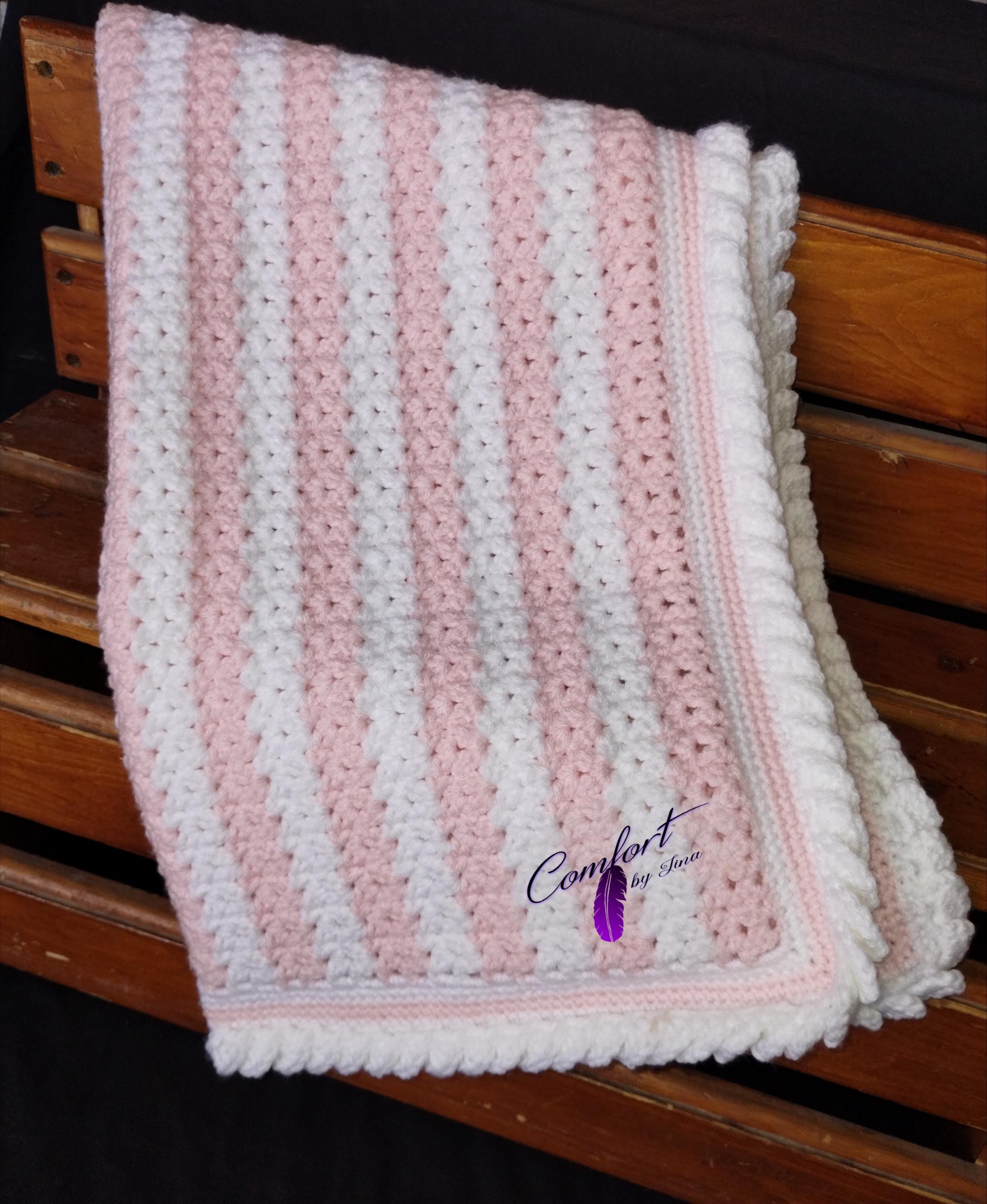 Crochet Shell Edge Baby Blanket - Etsy