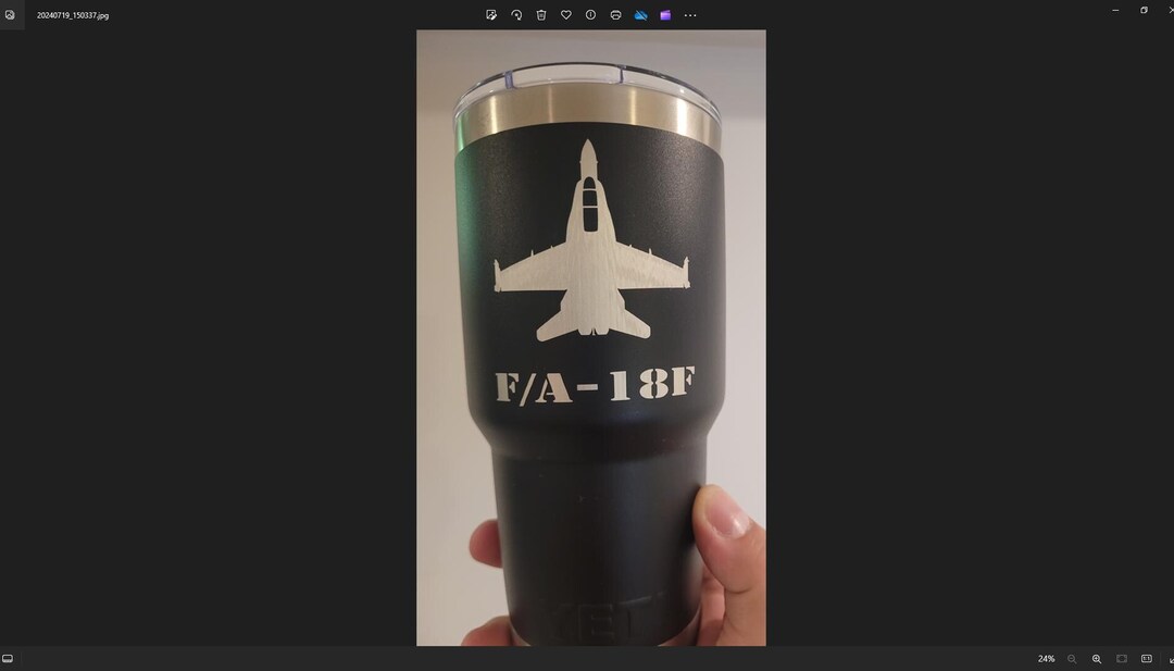 F-18 Fighter Jet Yeti | Custom Engraved 30oz Yeti | Custom Yeti - Etsy