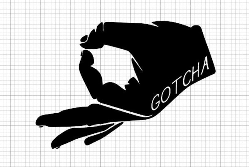 Gotcha Hand Vinyl Decal - Etsy
