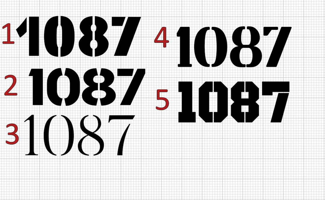 Curb House Number Reusable Stencil choose Font - Etsy