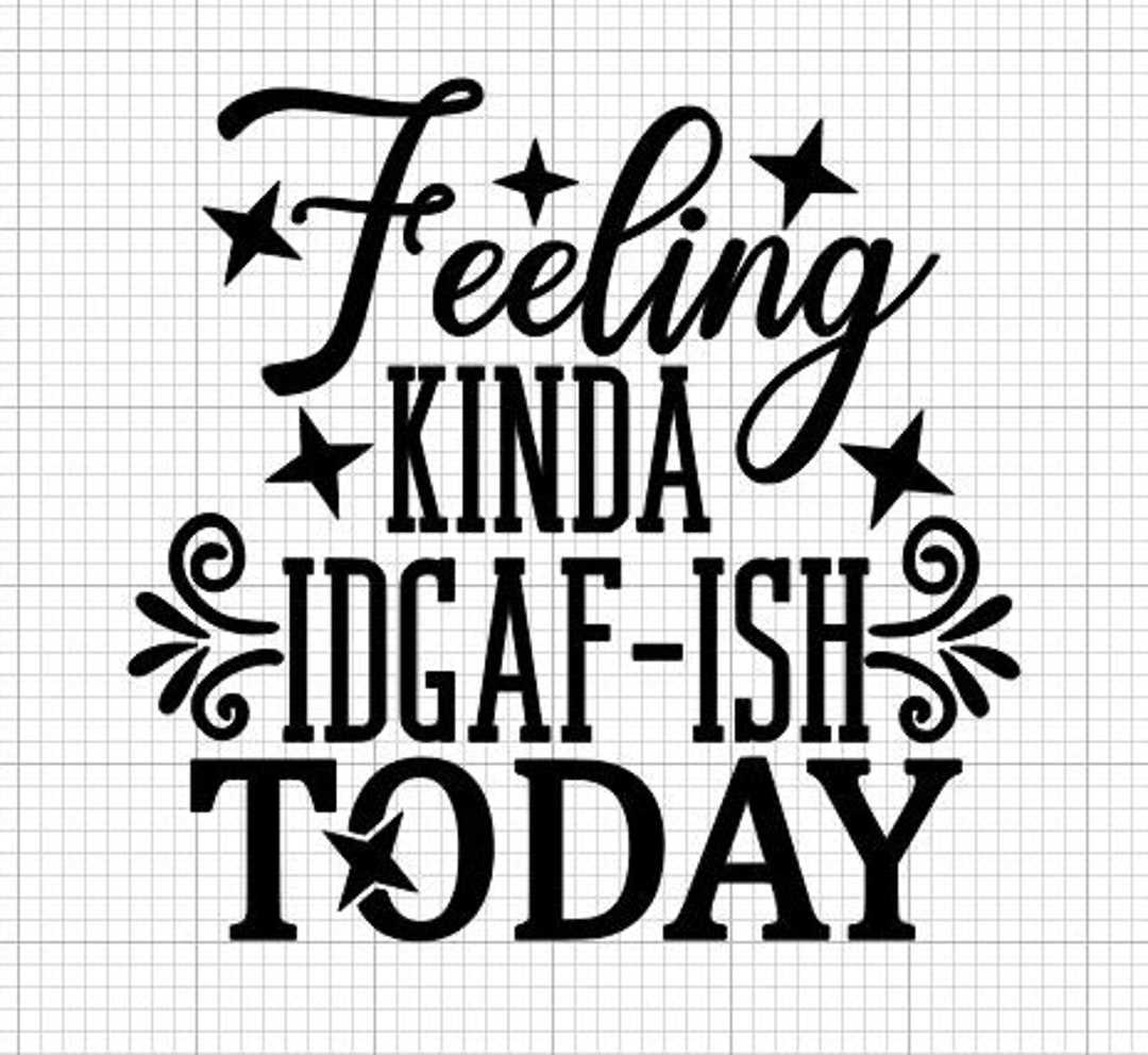 Feeling IDGAF Today Vinyl Decal - Etsy
