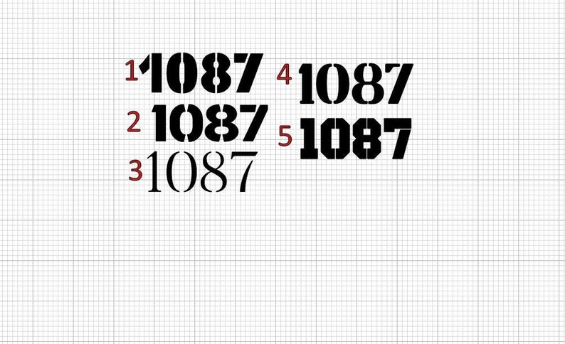 Curb House Number Reusable Stencil choose Font | Etsy