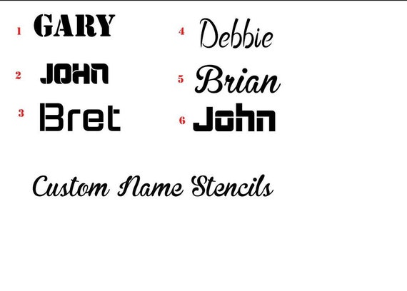 Custom Name Stencils - Etsy