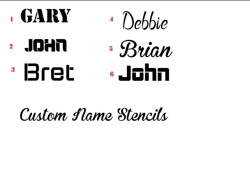 Custom Name Stencils - Etsy