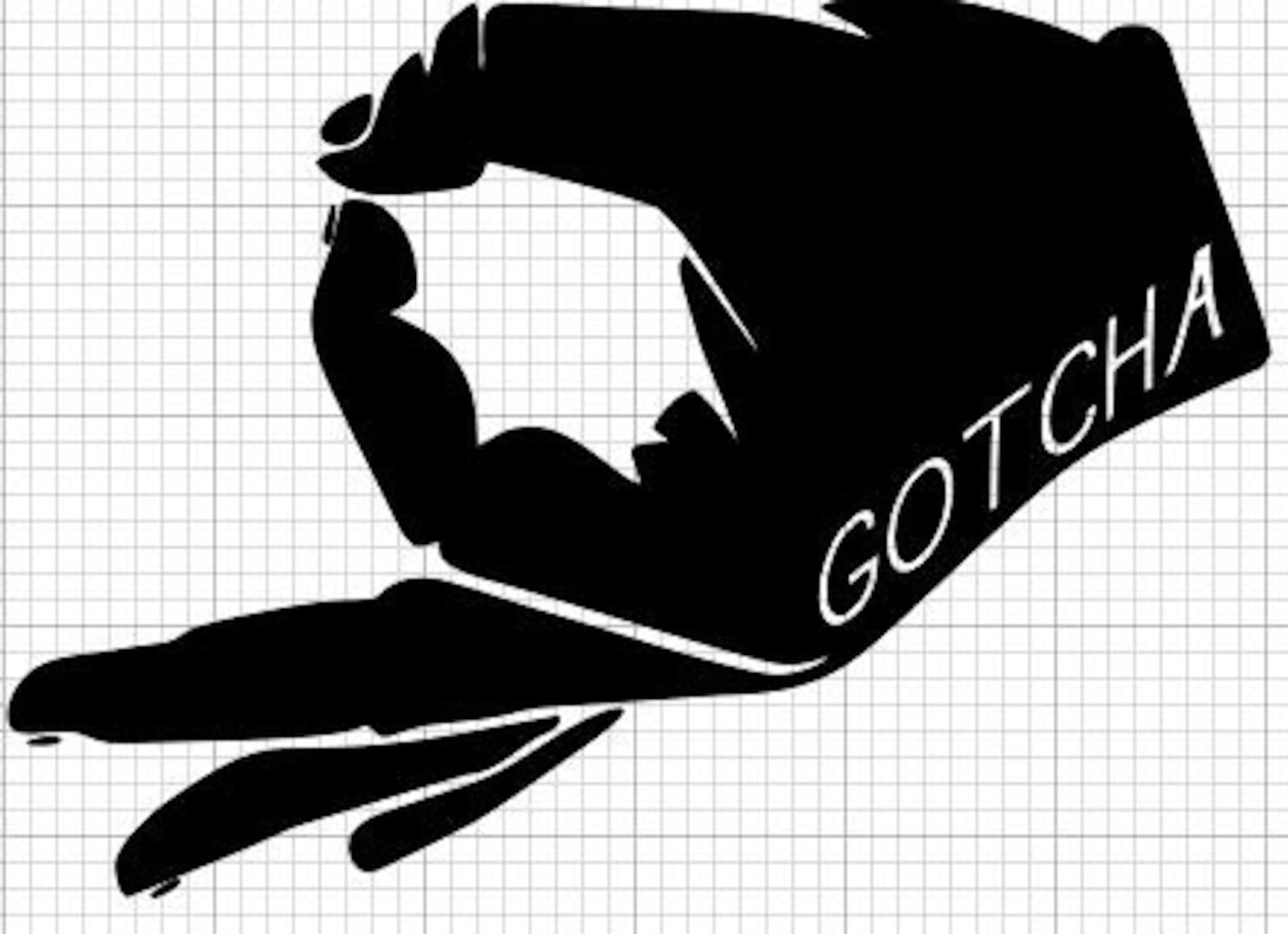 Gotcha Hand Vinyl Decal - Etsy