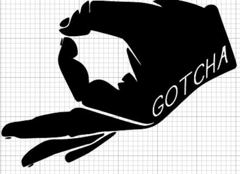 Gotcha Hand Vinyl Decal - Etsy