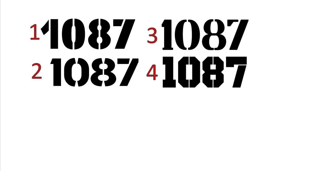 Curb House Number Reusable Stencil (choose Font) - Etsy