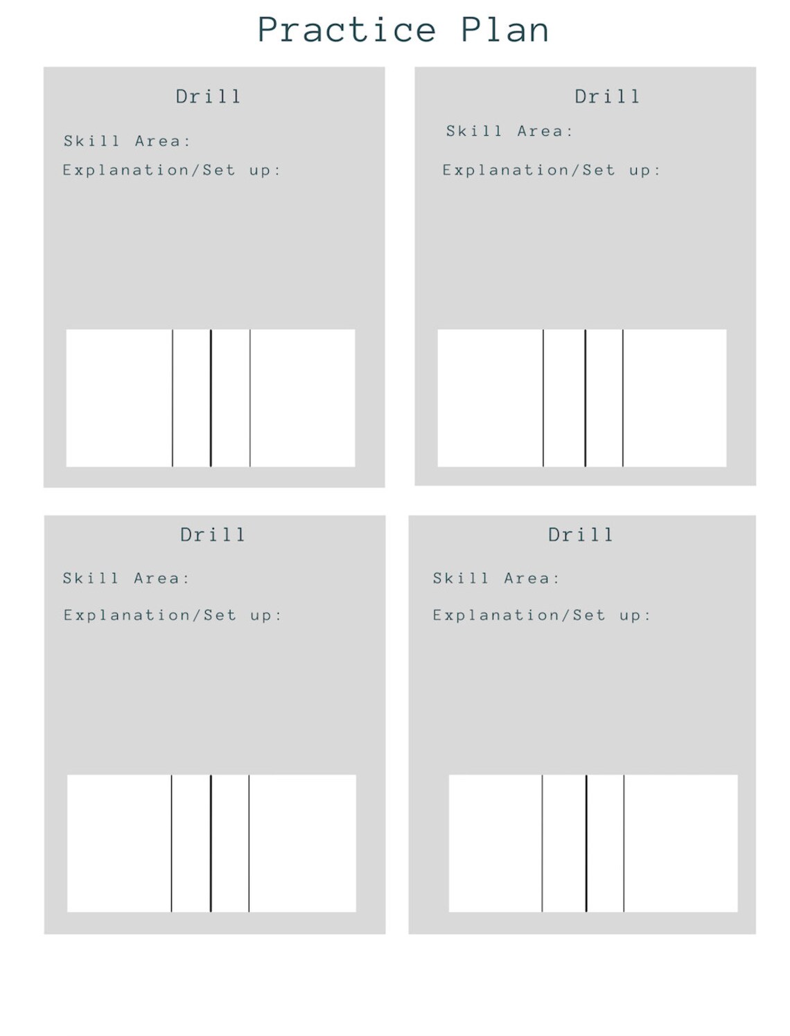 Volleyball Practice Plan Templates - Downloadable - Etsy
