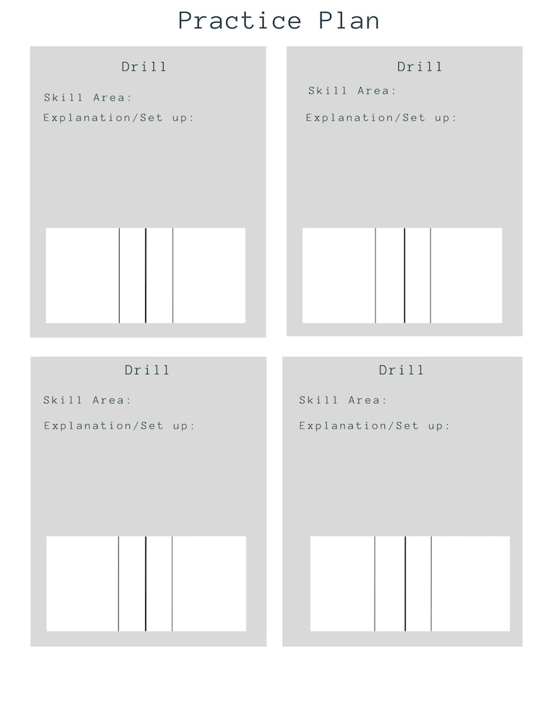 Volleyball Practice Plan Templates - Downloadable - Etsy