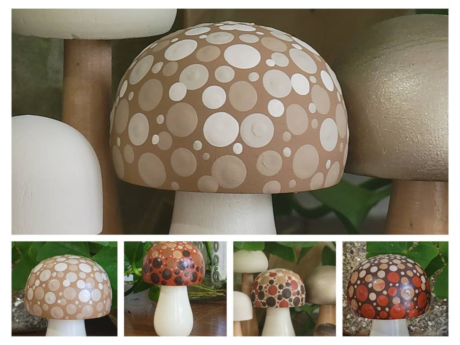Individual Hand Painted Wooden Mushrooms Mushroom Planter - Etsy