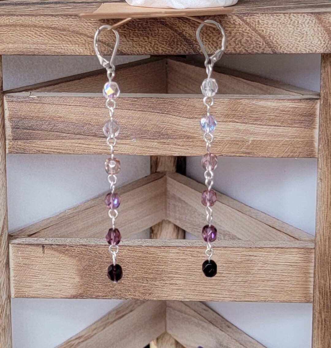 Dangling Earrings, Glass Earrings, Earrings Set, Stone Earrings, Dangle ...