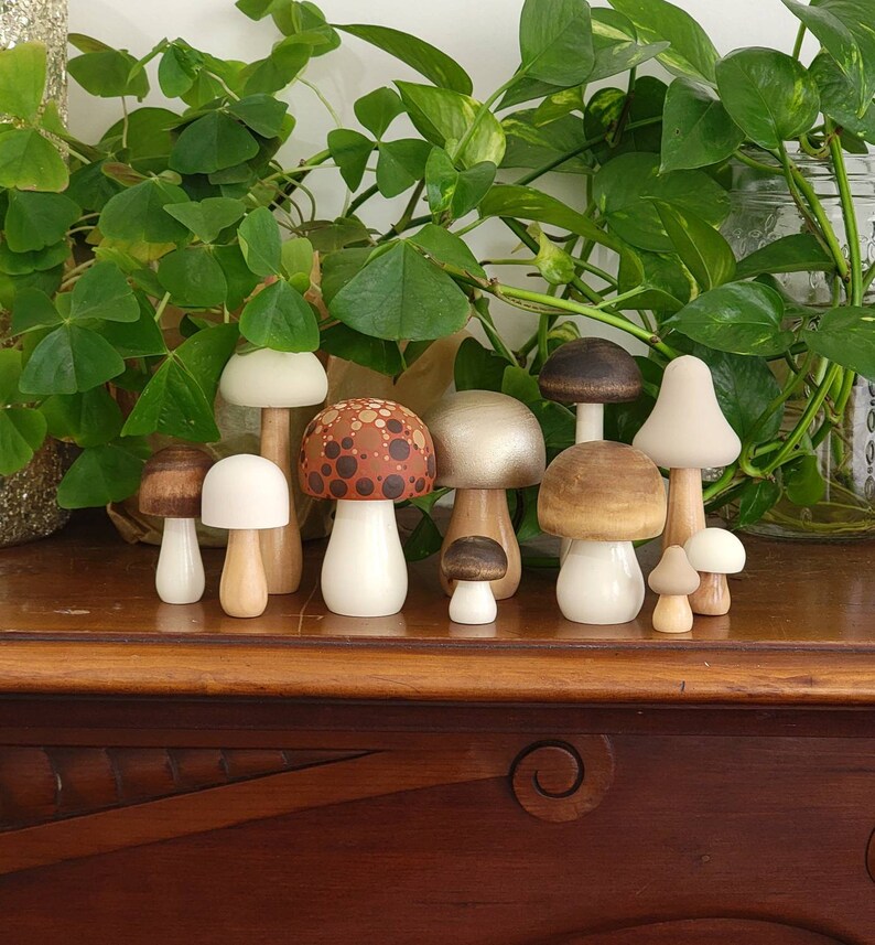 Individual Hand Painted Wooden Mushrooms Mushroom Planter - Etsy