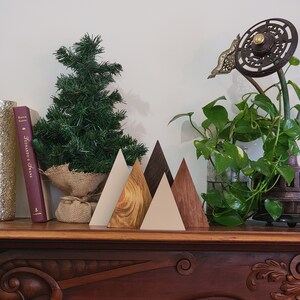 Neutral Wooden Mountain Decor, Trees, Nursery Shelf Decor, Set of 5 - Etsy