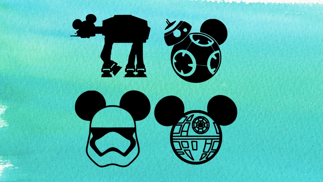 Star Wars Mouse Heads Svg, Storm Trooper Svg, At-at Svg, Death Star Svg ...