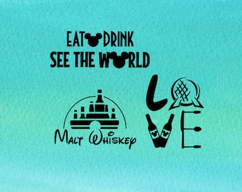 Eat Drink, See the World Epcot SVG - Etsy
