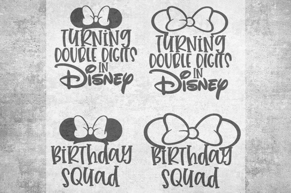 Turning Double Digits Svg Birthday Squad Svg | Etsy