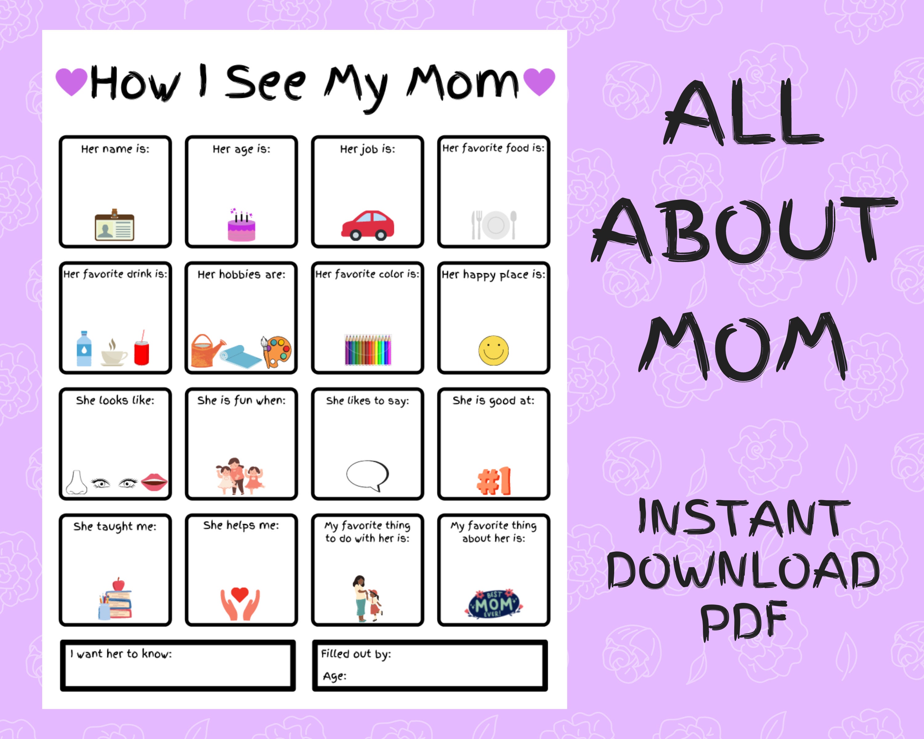 How I See My Mom | All About Mom | Mother's Day | I Love My Mom | Kids ...