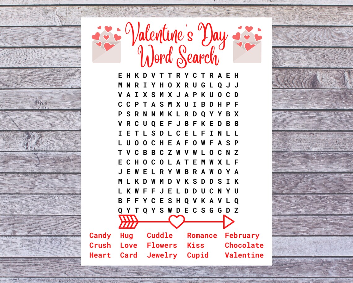 Valentine's Day Games Bundle Valentine's Word Search Valentine's Trivia ...