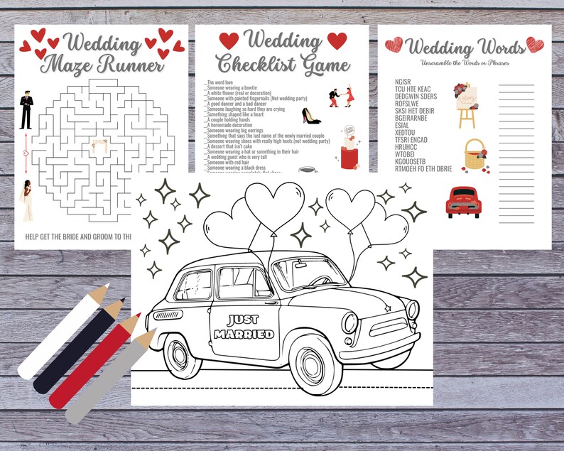 Kids Wedding Activity Book | Games for Children Wedding Themed ...