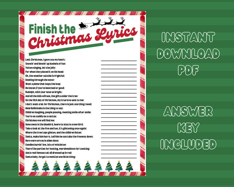 Finish the Christmas Lyric | Christmas Songs Game | Christmas Song ...