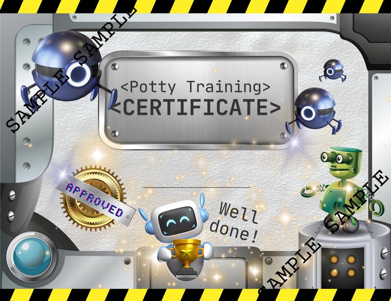 Potty Training Certificate Download and Print at Home 8 DESIGNS BUNDLE ...