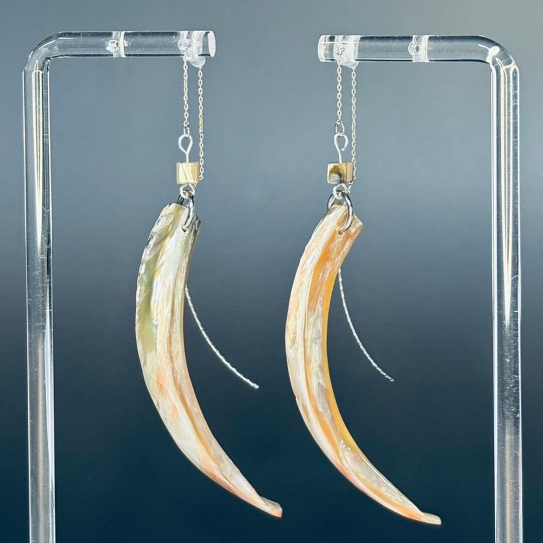 Abalone Lip Silver Drops - Etsy