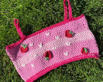 Strawberry Crop Top - Etsy