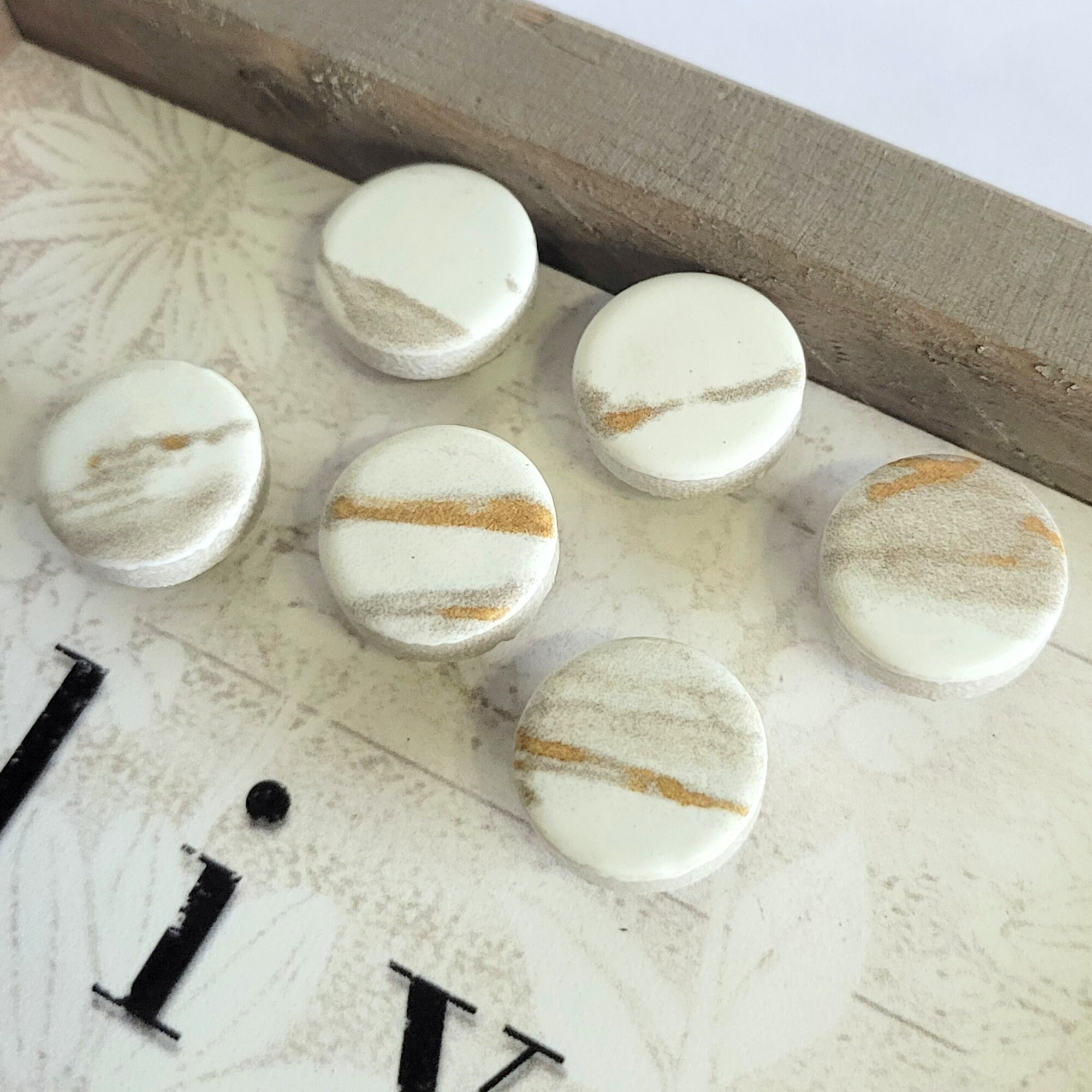 Marble Tile Magnets Set of 6 Very Strong Ceramic Magnetneutral ...