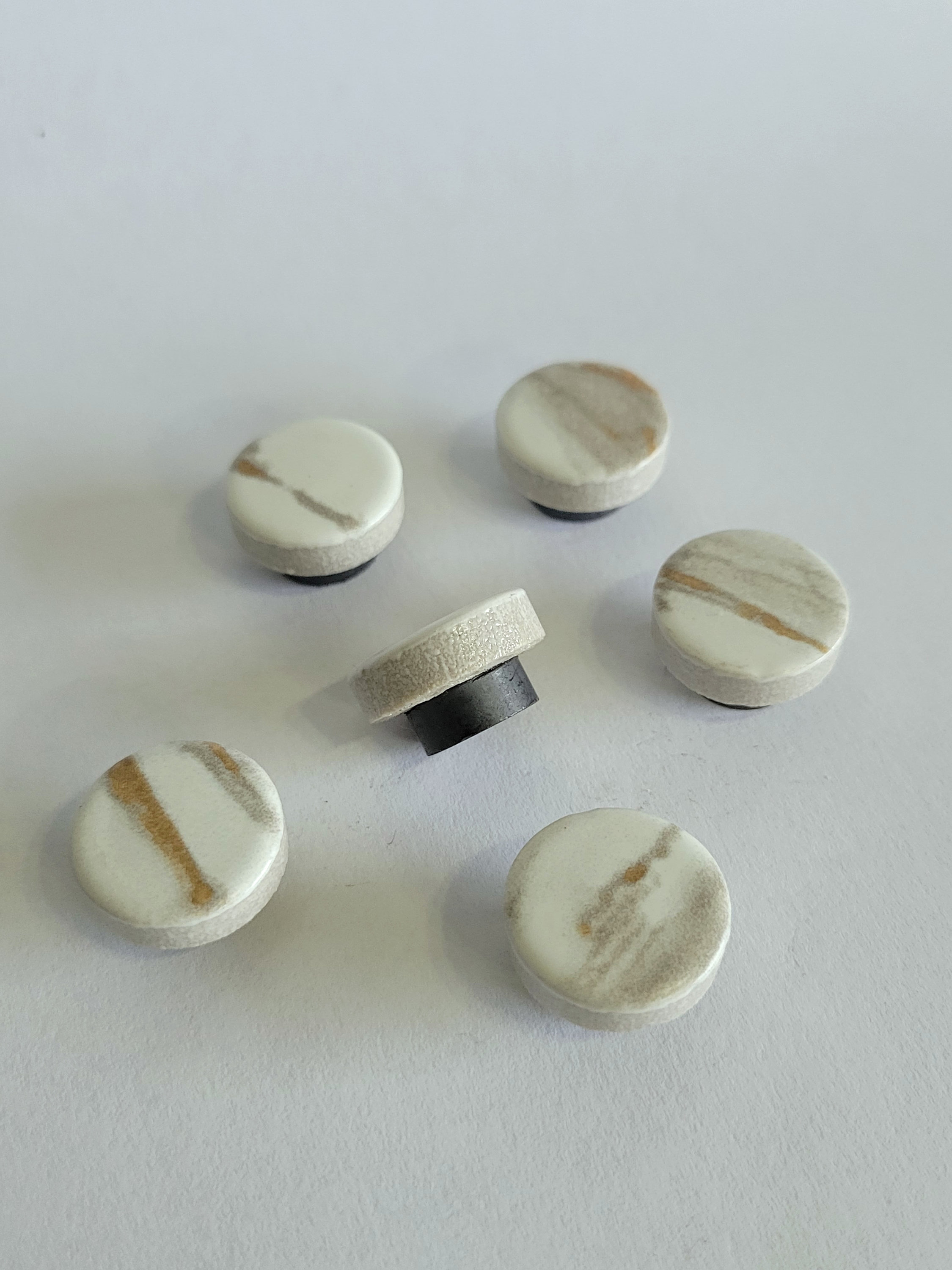 Marble Tile Magnets Set of 6 Very Strong Ceramic - Etsy