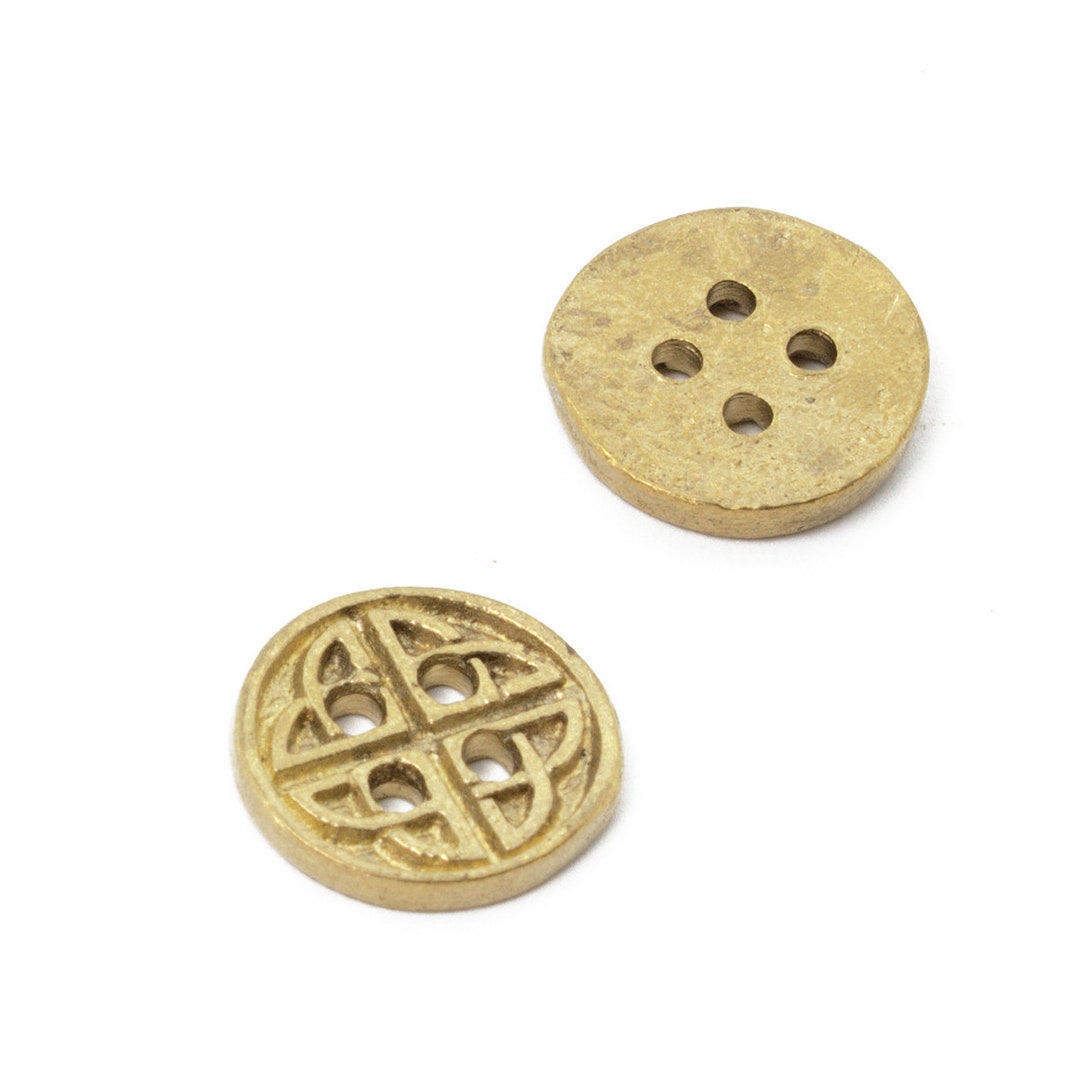 Round Brass Button Viking Knot Pattern - Etsy